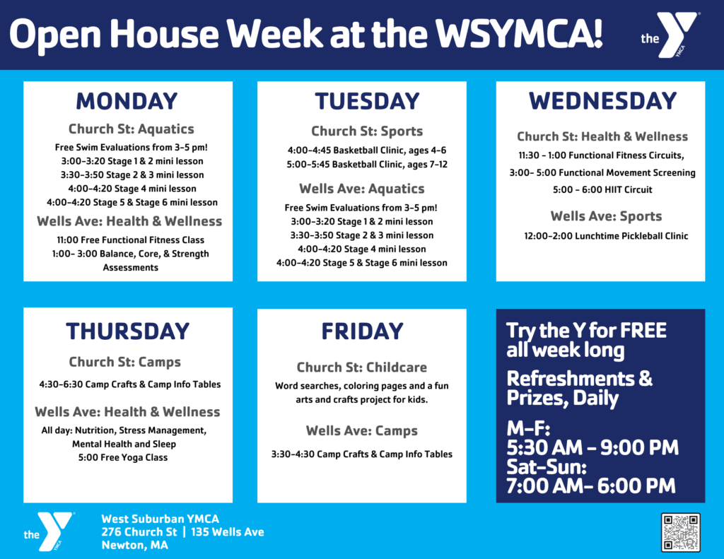 West Suburban YMCA Free Open House Week! - Newton Beacon