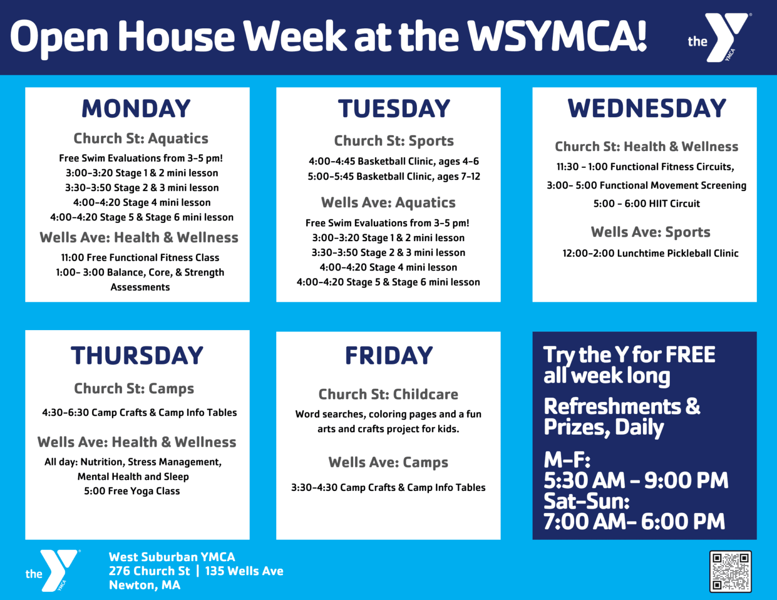 West Suburban YMCA Free Open House Week! - Newton Beacon