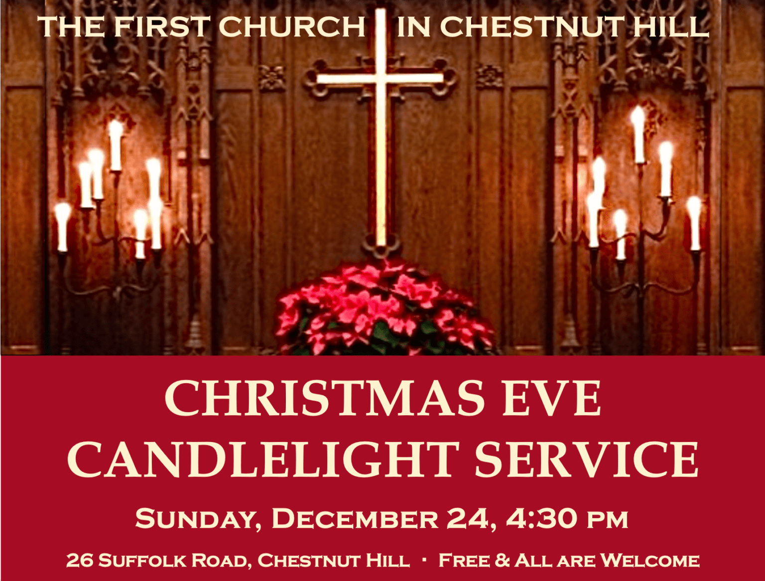 Free: Christmas Eve Candlelight Service at First Church in Chestnut ...
