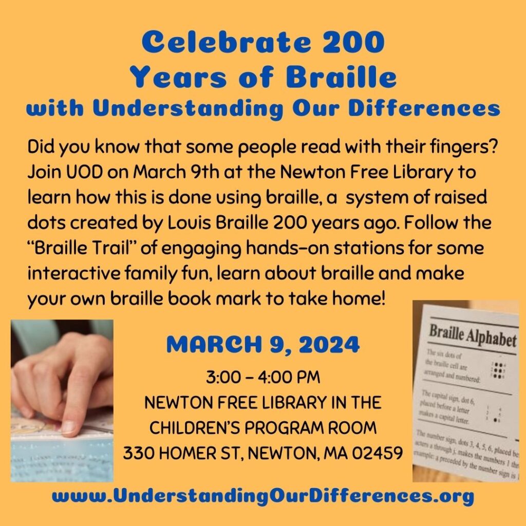 Celebrate 200 Years of Braille with Understanding Our Differences ...