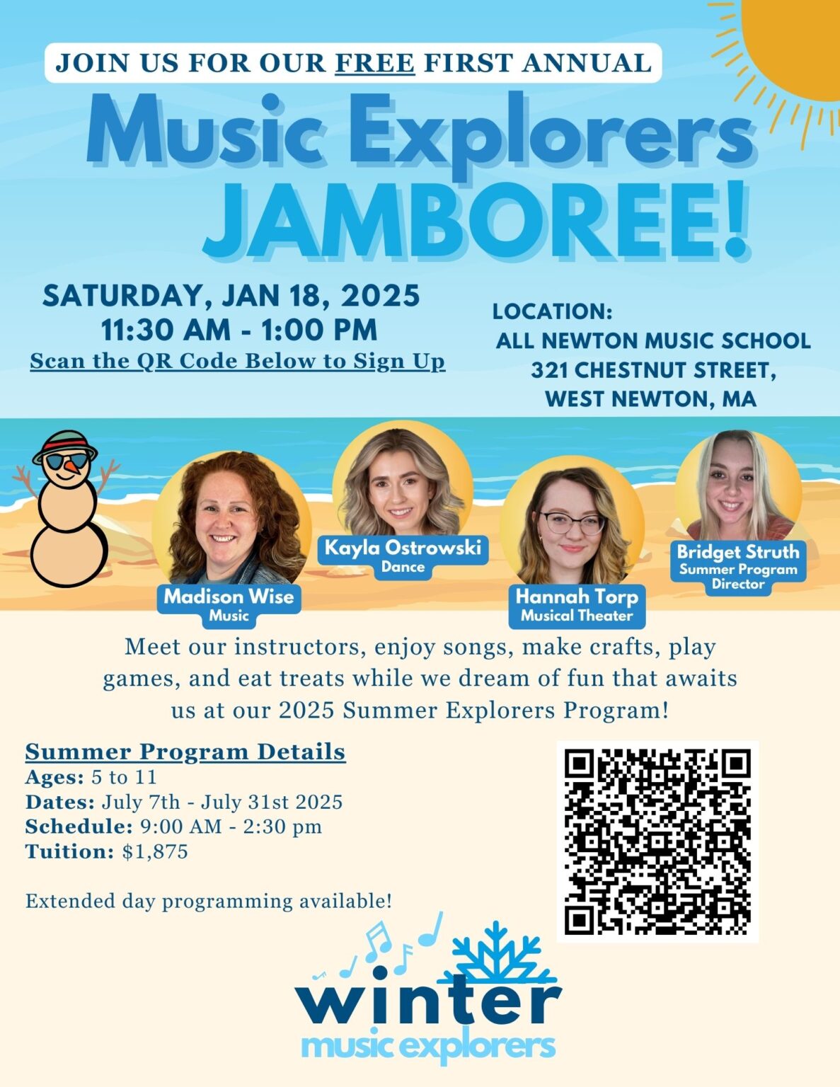 Winter Music Explorers Jamboree - Newton Beacon