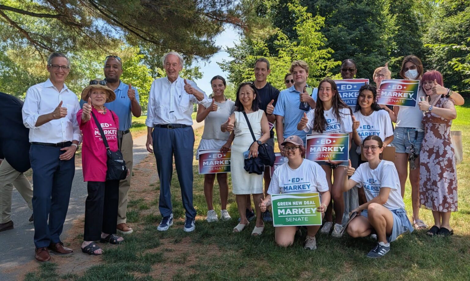 Markey canvasses in Newton for Senate primary - Newton Beacon